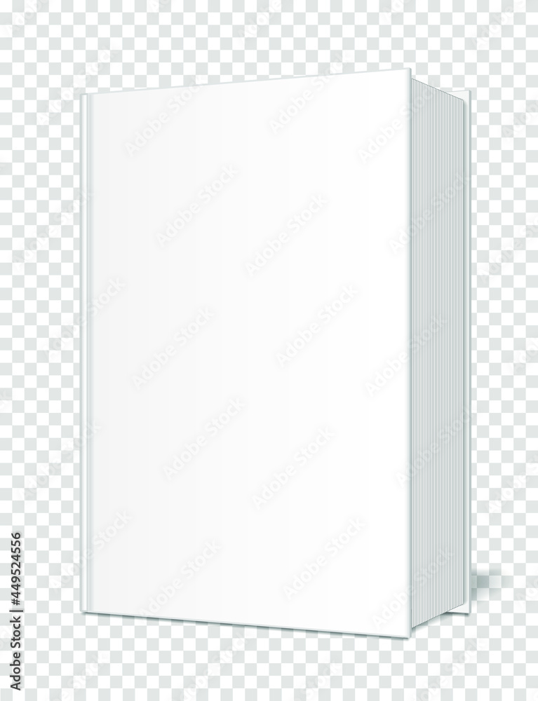 A very thick, closed, upright book mockup in perspective on a ...