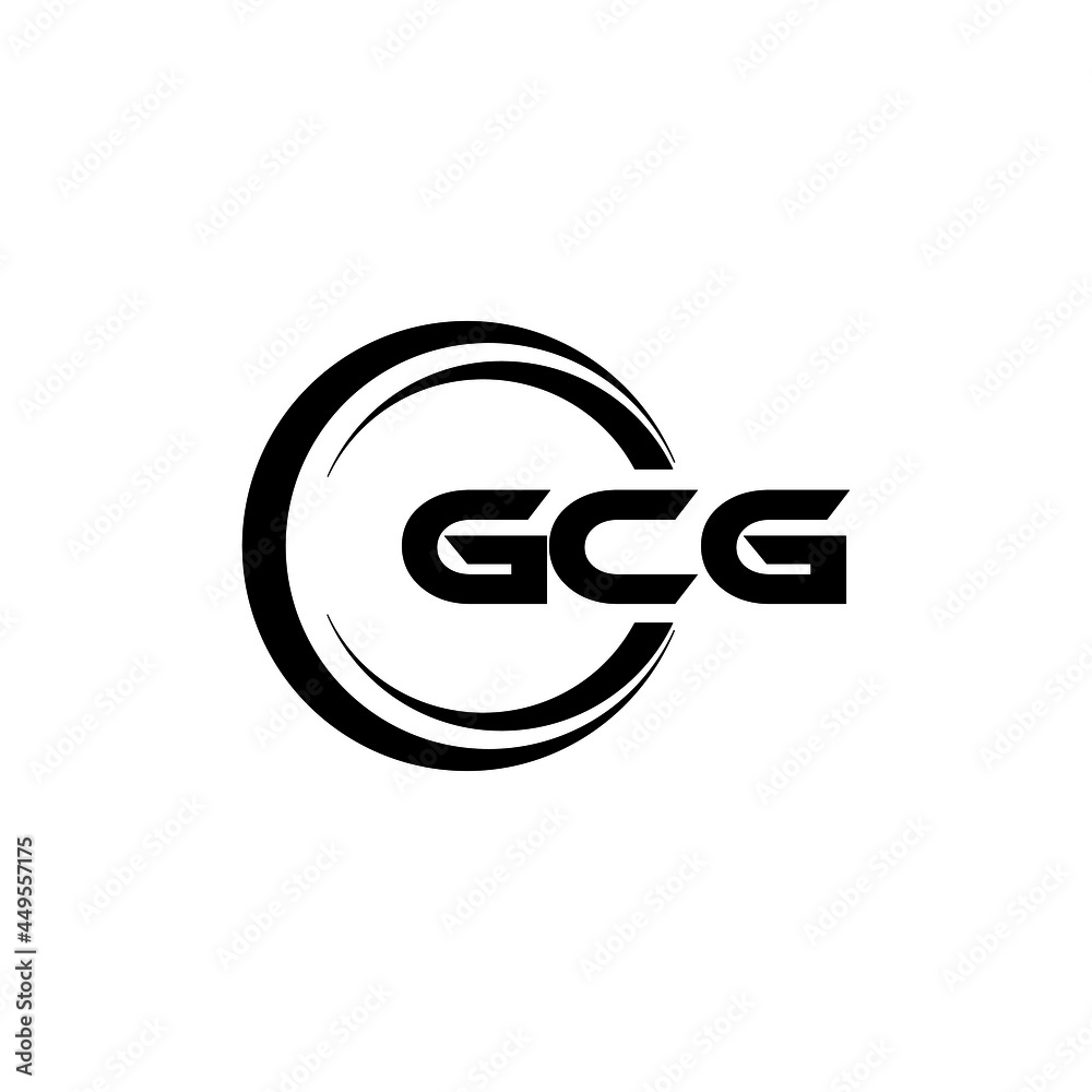 GCG letter logo design with white background in illustrator, vector ...