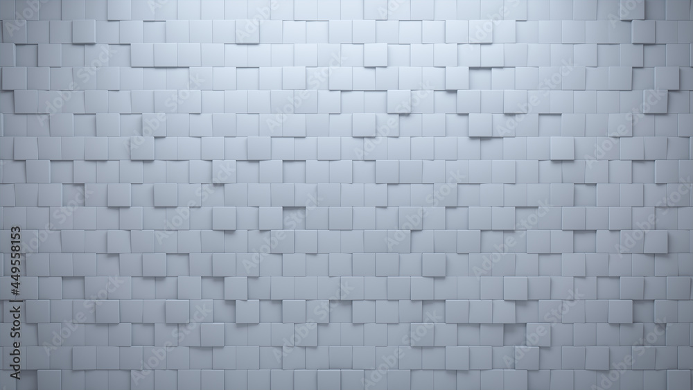 Rectangular, 3D Wall background with tiles. Futuristic, tile Wallpaper ...