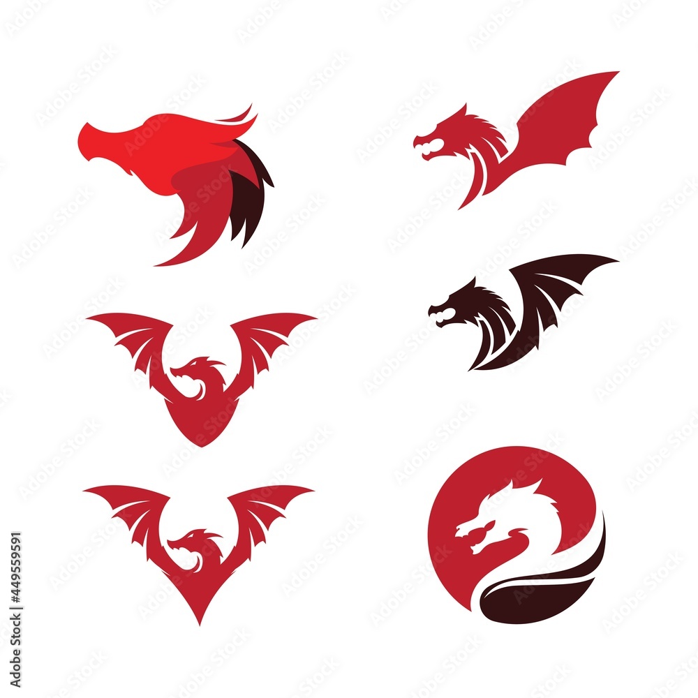 Dragon vector icon illustration Stock Vector | Adobe Stock
