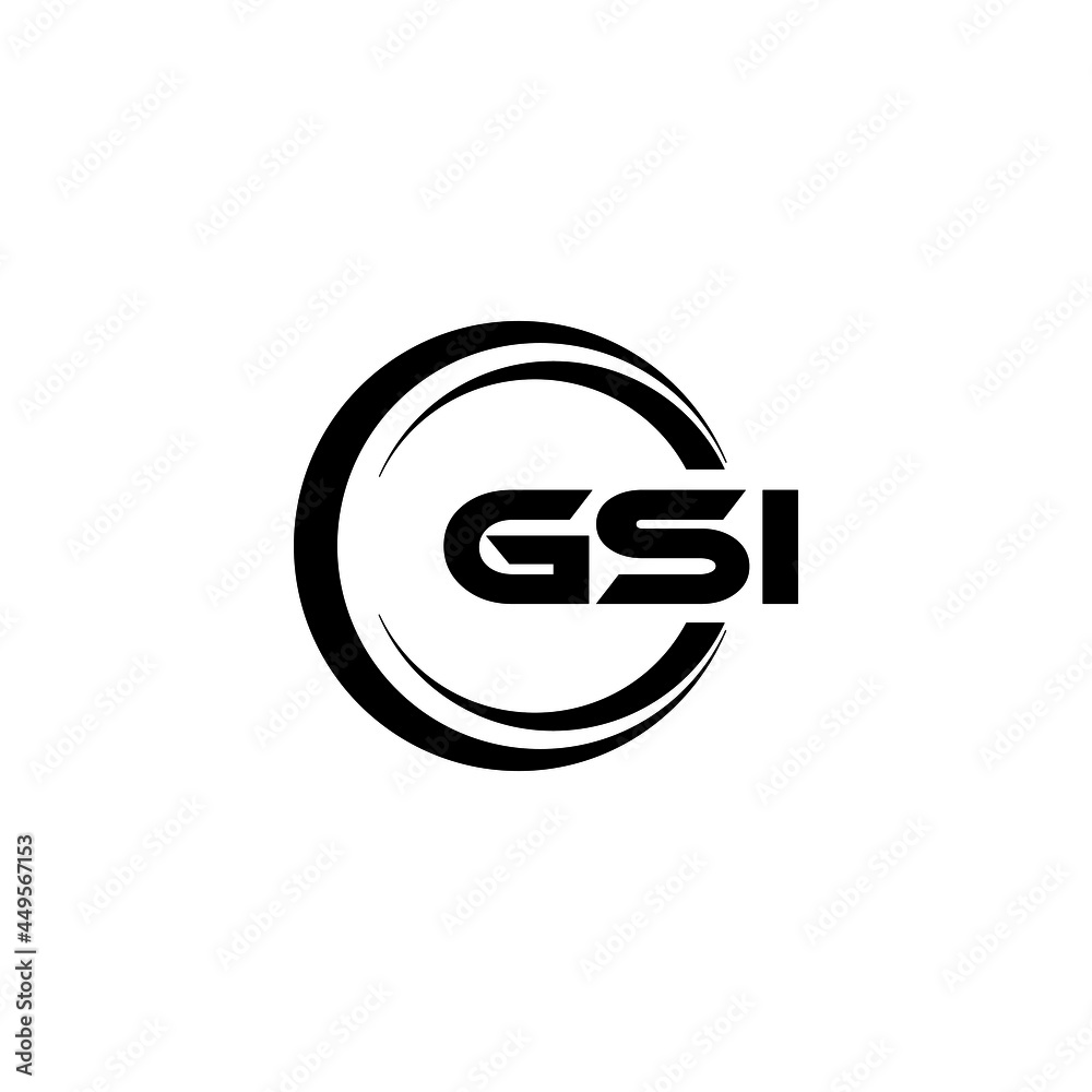 Vecteur Stock GSI letter logo design with white background in ...