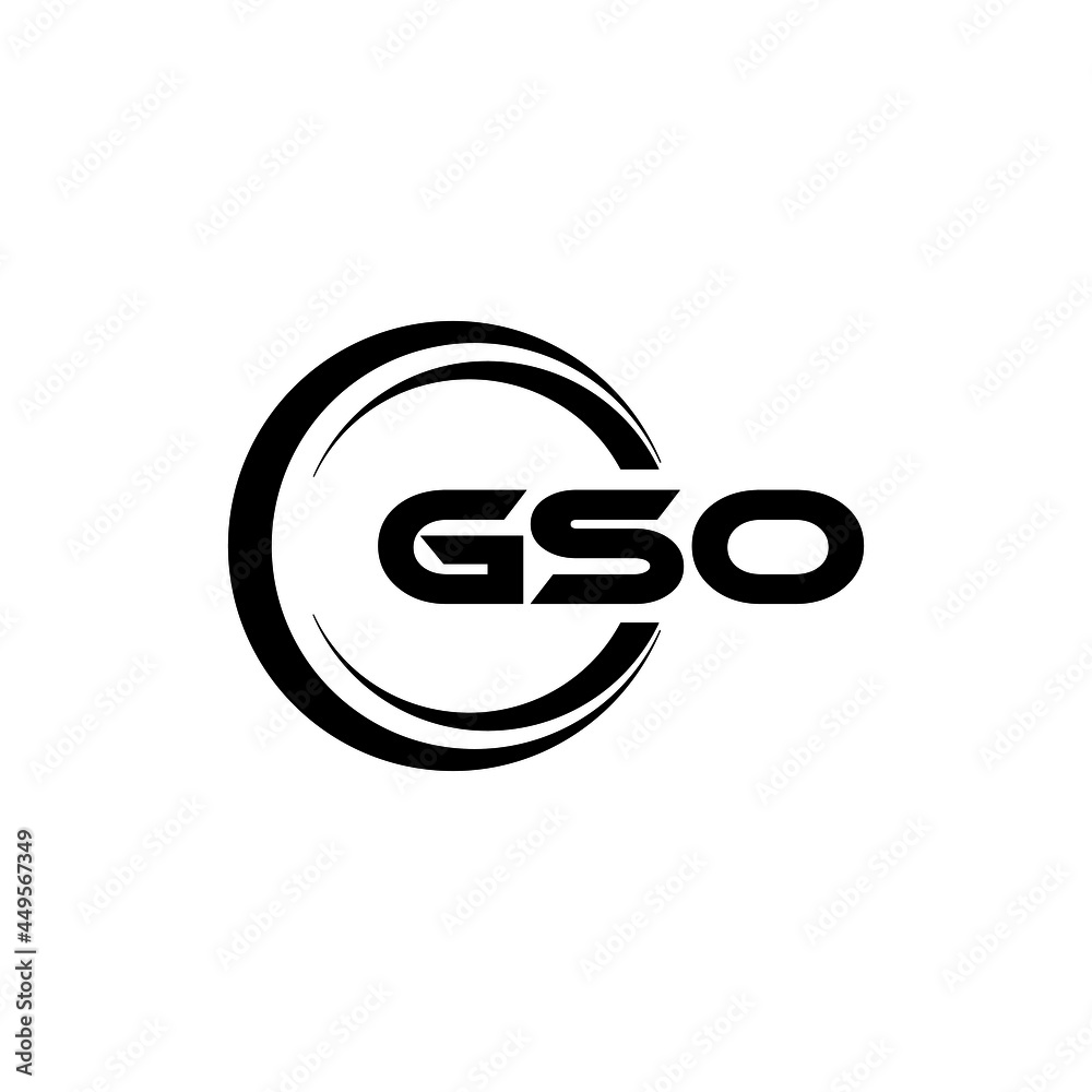 GSO letter logo design with white background in illustrator, vector ...