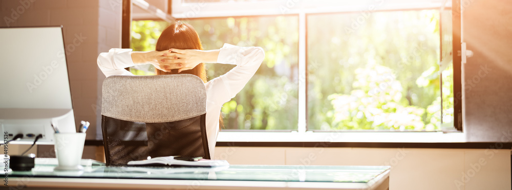 Open Window In Office. Breathing Fresh Air Stock Photo | Adobe Stock
