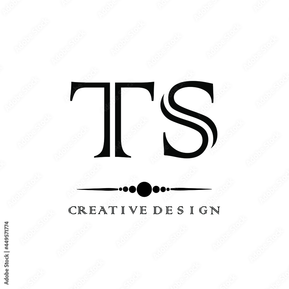TS alphabet letter logo.TS creative template design for company.creative letter logo. Stock ...