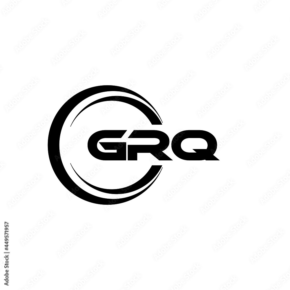 GRQ letter logo design with white background in illustrator, vector ...
