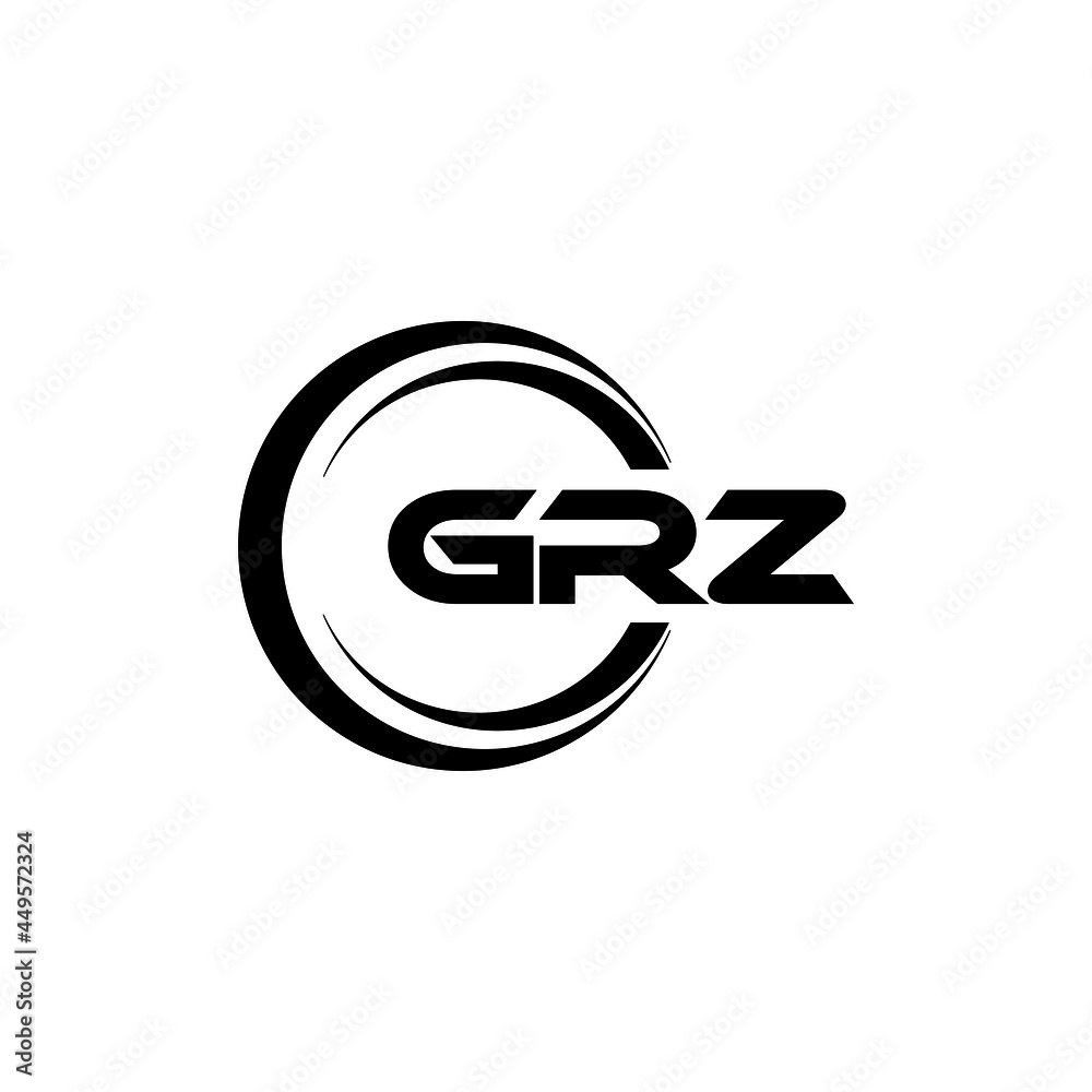 GRZ letter logo design with white background in illustrator, vector ...