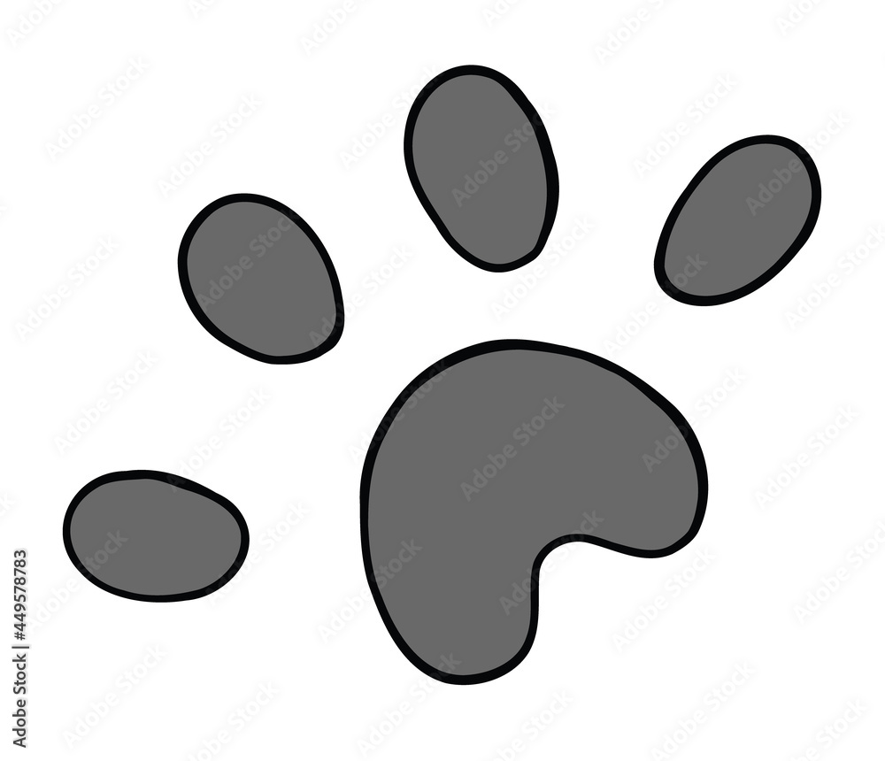 Cartoon animal footprint, vector illustration Stock Vector | Adobe Stock