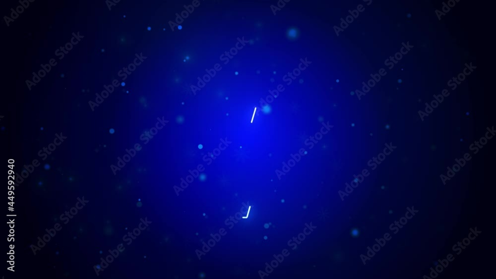 4k Loop video animation neon light in blue Countdown Numbers holiday ...