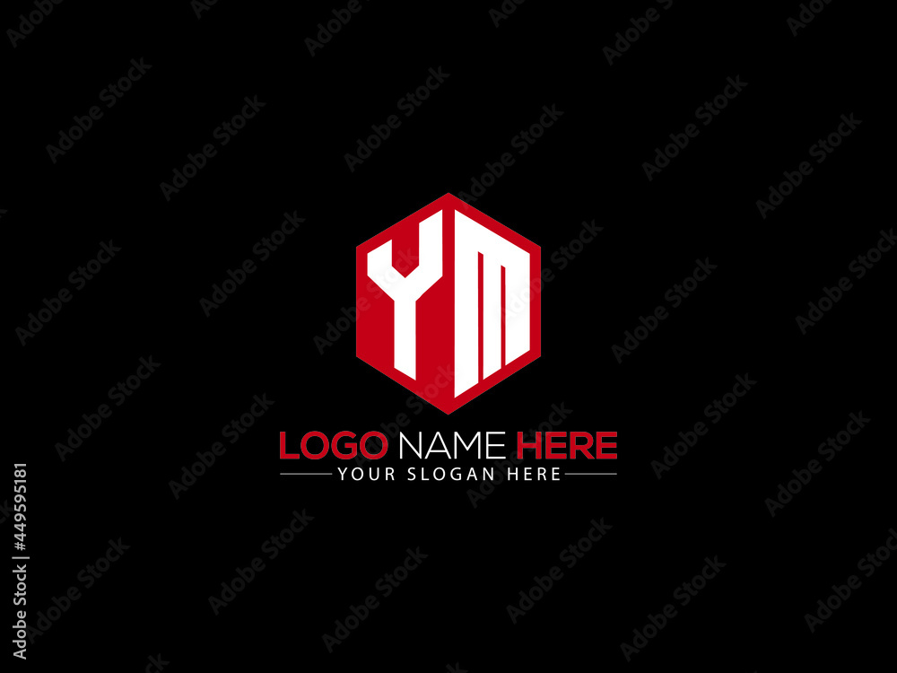 Letter YM Logo, creative ym logo icon vector for your brand Stock ...