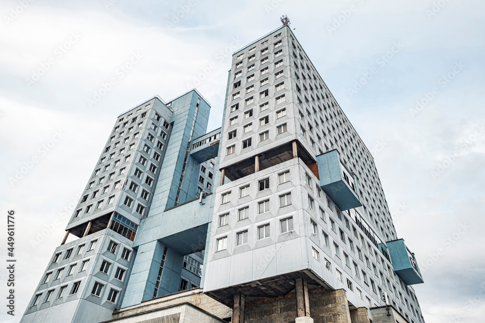 House of Soviets in Kaliningrad, an abandoned building in the ...