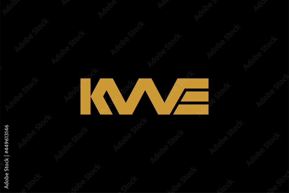 Letter KWE abstract logo design vector. KWE monogram sign. Stock Vector ...
