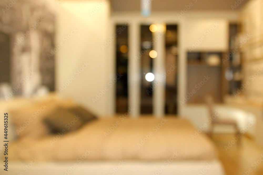 blurred bedroom interior design as background Stock Photo | Adobe Stock
