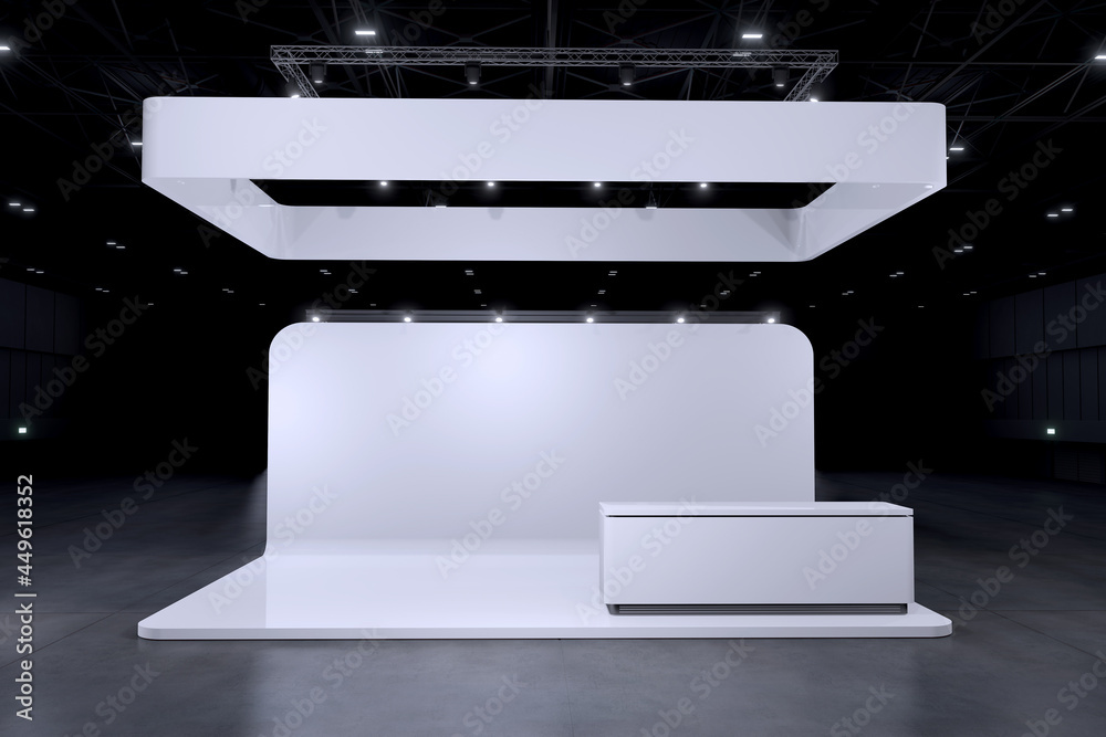 Exhibition stand for mockup and Corporate identity,Display design.Empty ...