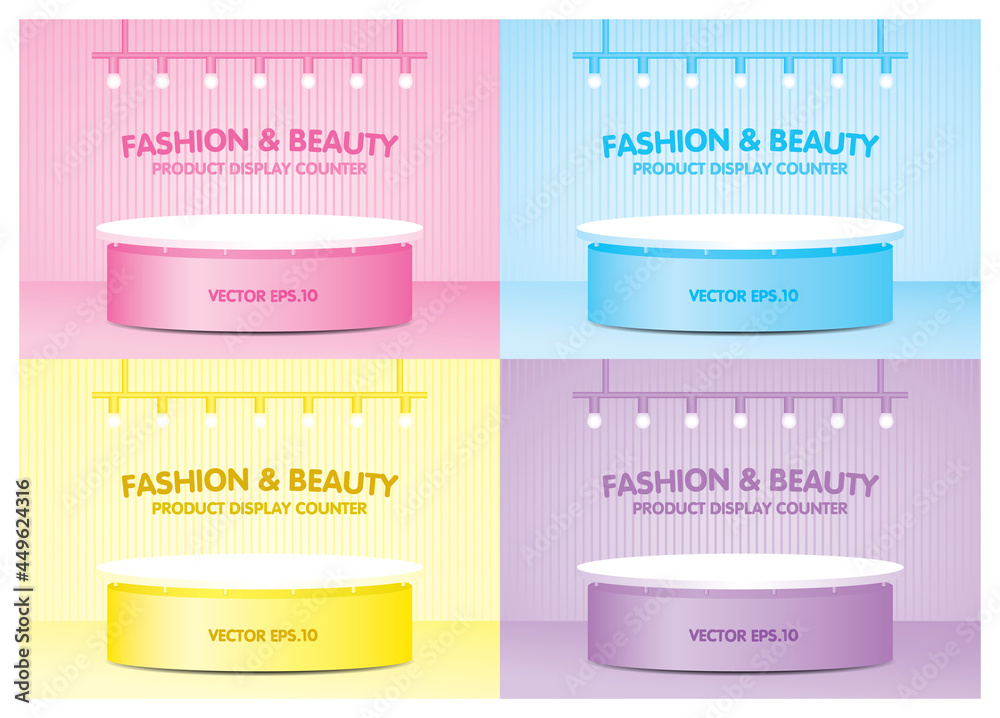 cute girly ellipse counter with hanging light on sweet pastel ...