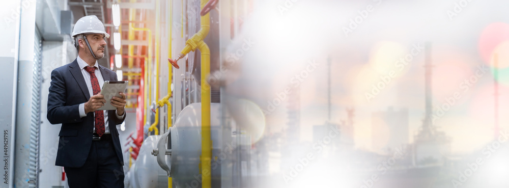 Electrical Engineer working front HVAC control panels, Technician daily ...