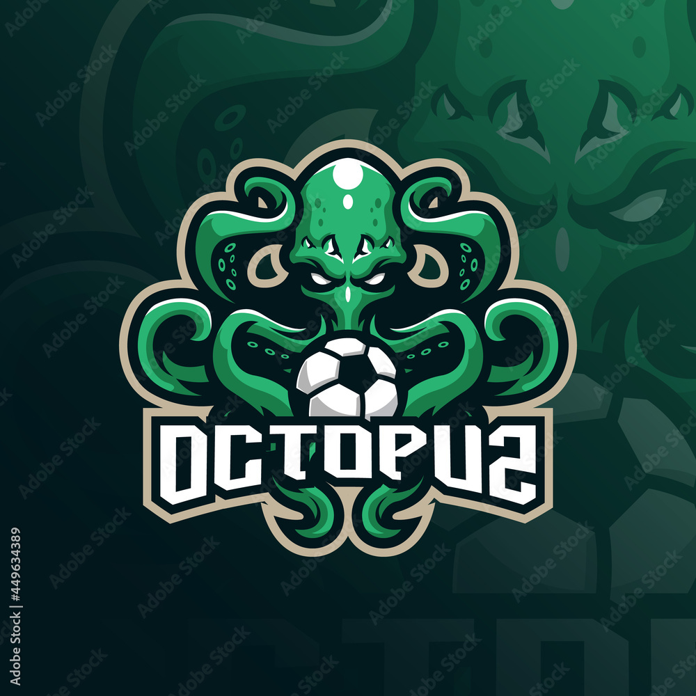 octopus mascot logo design vector with modern illustration concept ...