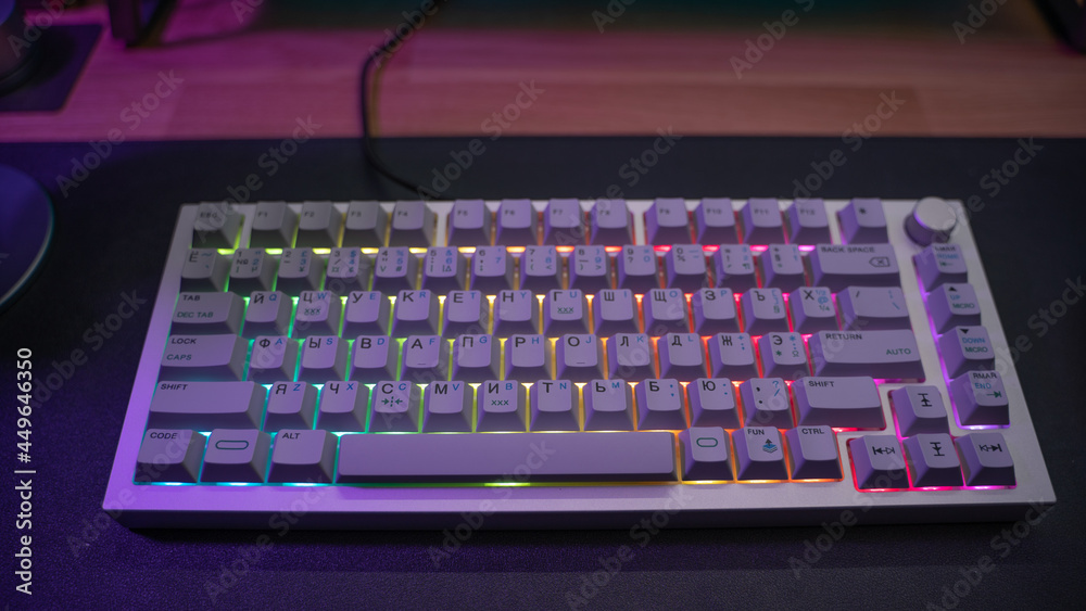 KL, MALAYSIA - August 8, 2021 : A stylish premium RGB mechanical gaming ...
