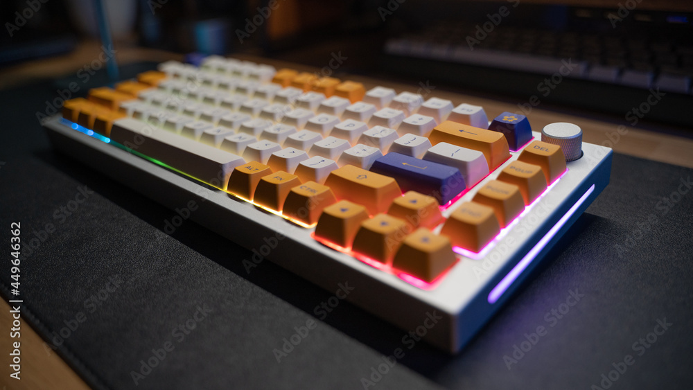 KL, MALAYSIA - August 8, 2021 : A stylish premium RGB mechanical gaming ...