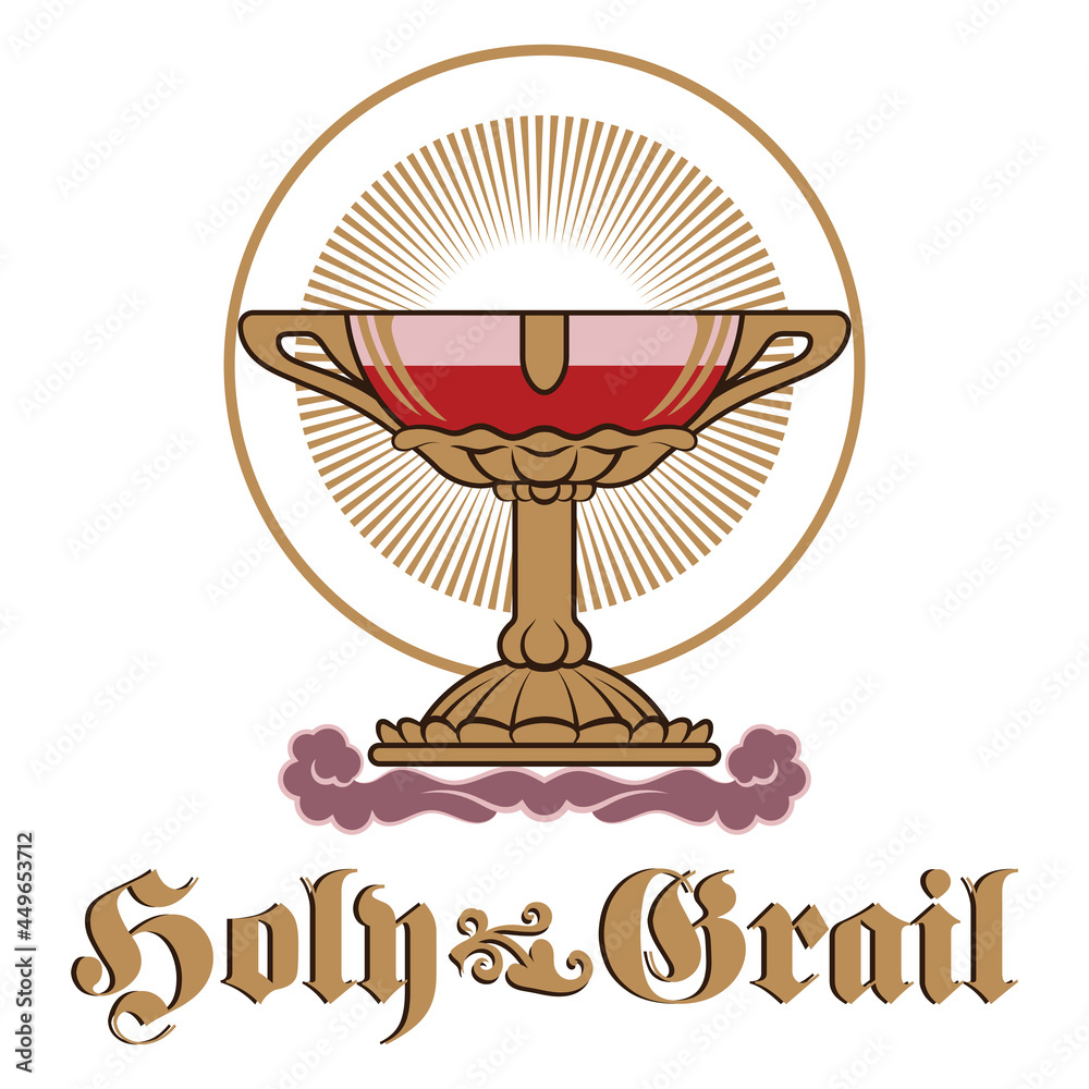 Vintage illustration. Holy grail. Spiritual discernment symbol ...
