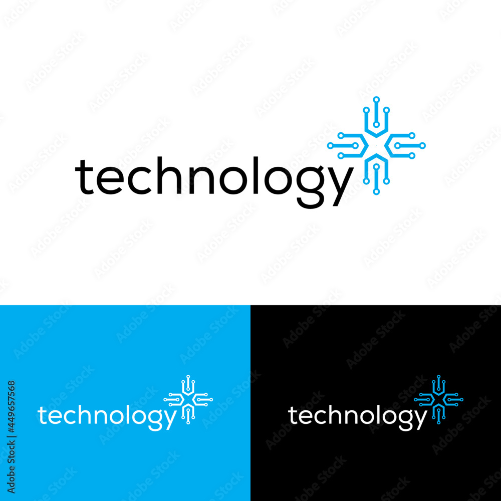 Technology Logo Stock Vector | Adobe Stock