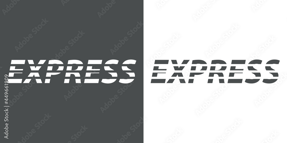 Logo con palabra Express en color negro con lineas de velocidad en ...