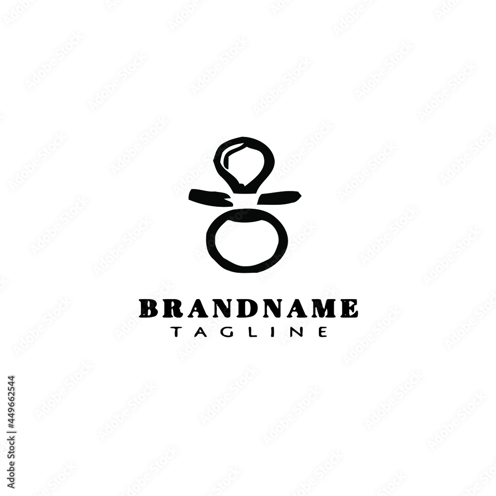 baby pacifier logo icon cartoon design template vector illustration ...