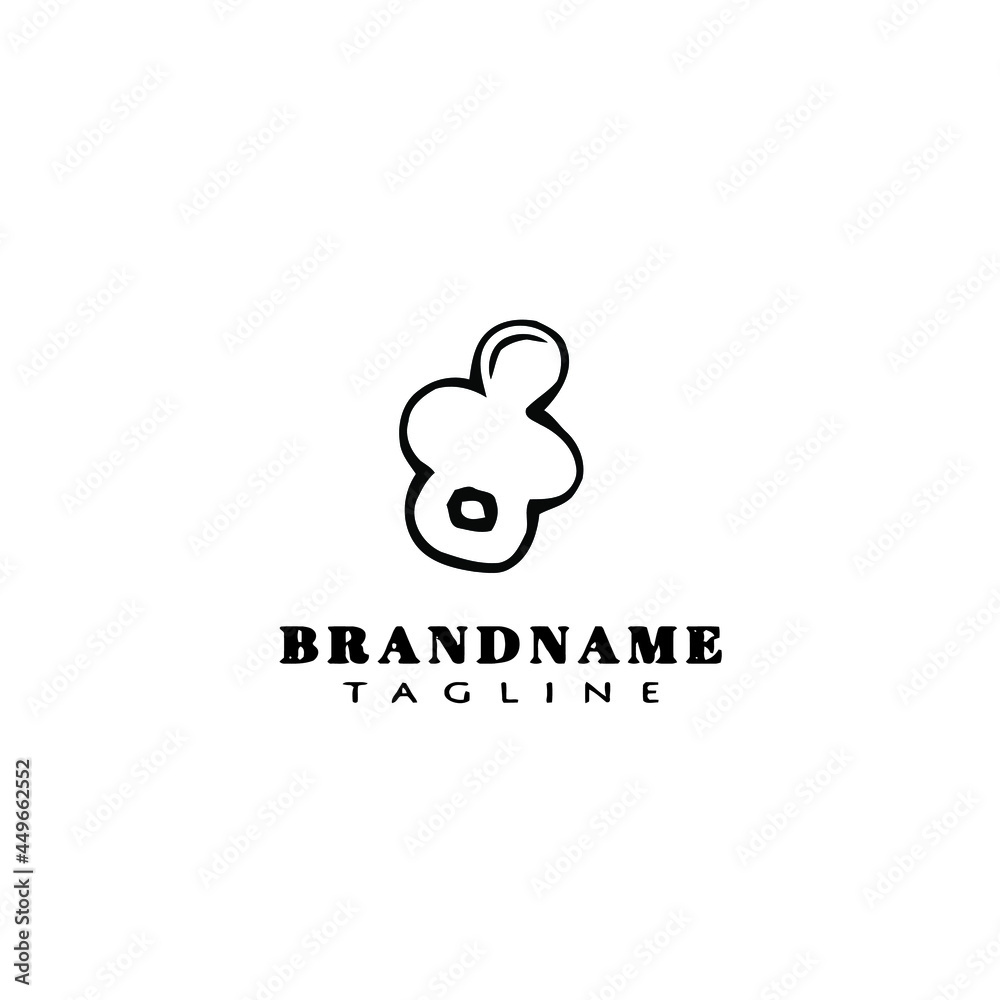 baby pacifier logo icon cartoon template vector illustration Stock ...