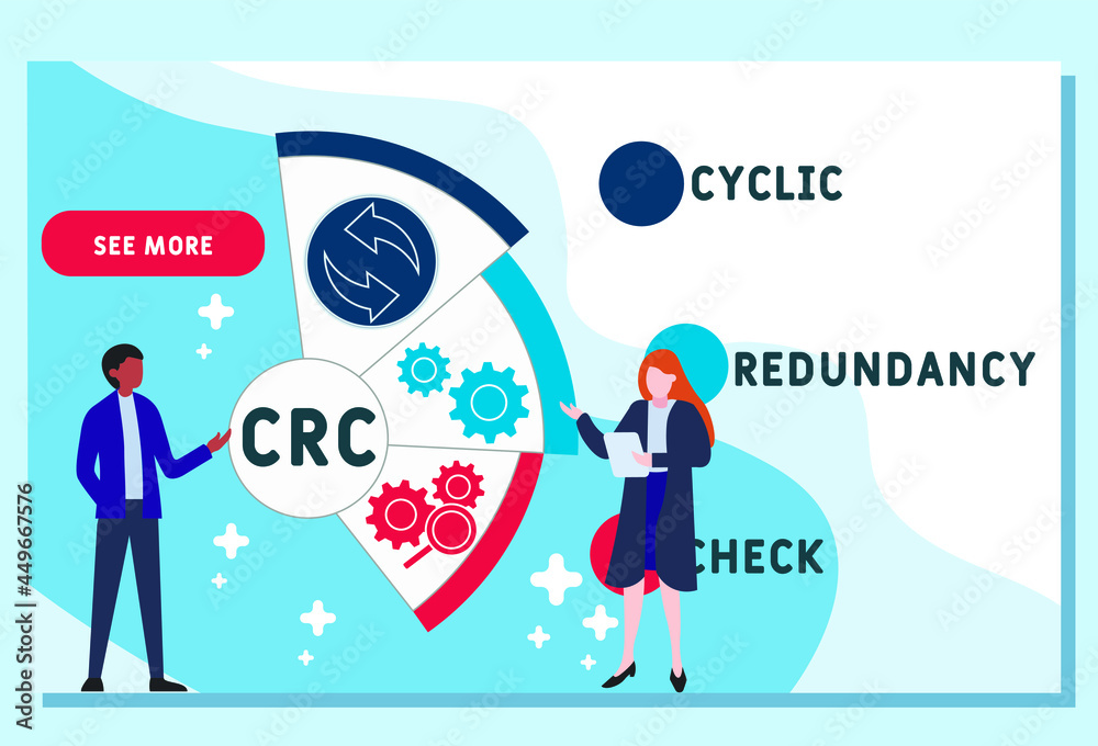 Vector website design template . CRC - Cyclic Redundancy Check acronym ...