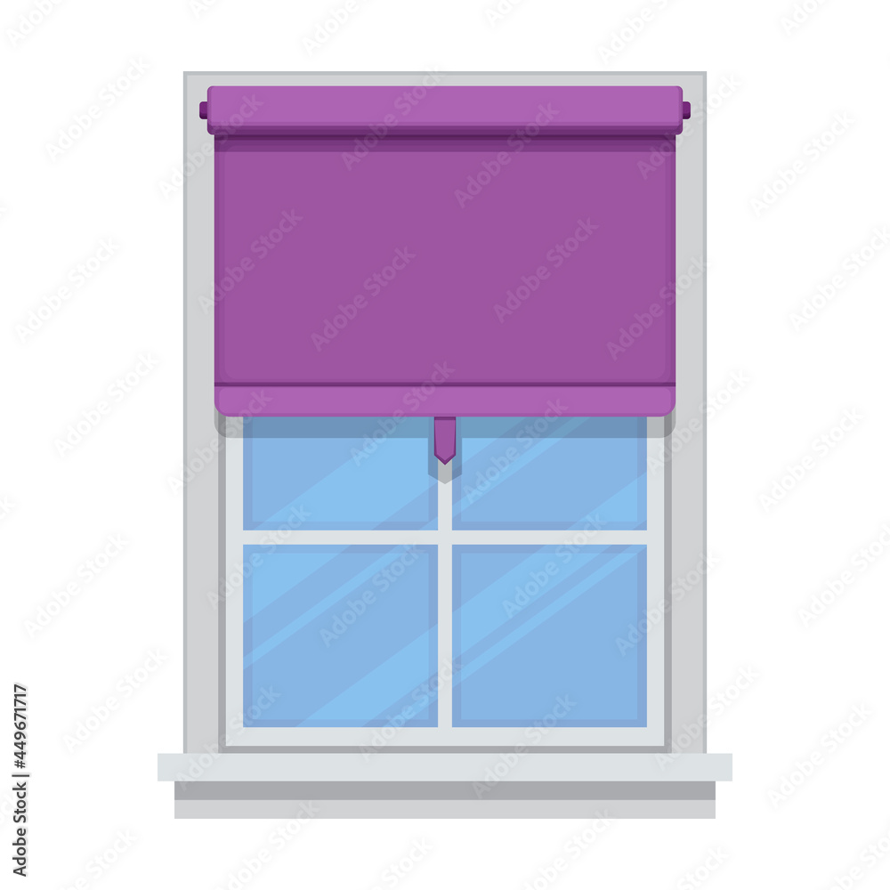 Window blind vector cartoon icon. Vector illustration jalousie house on ...
