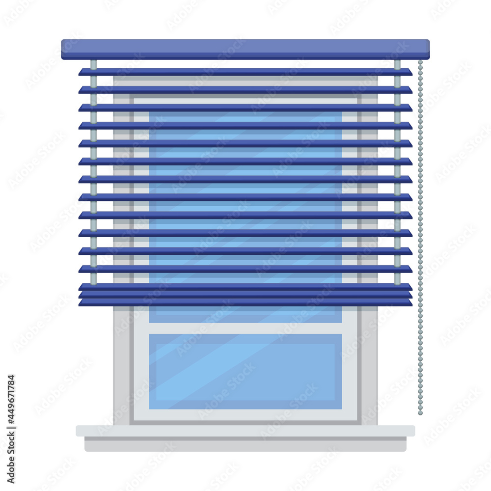 Window blind vector cartoon icon. Vector illustration jalousie house on ...