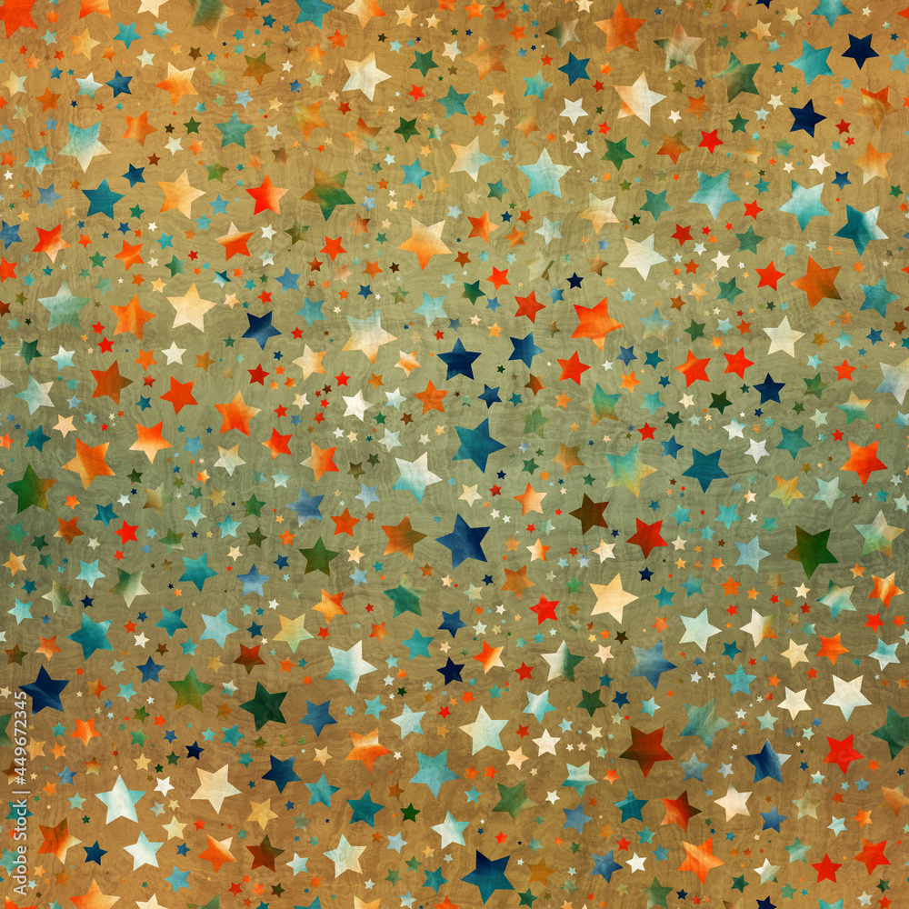 Seamless pattern of star motif in intricate colors and texture. High ...