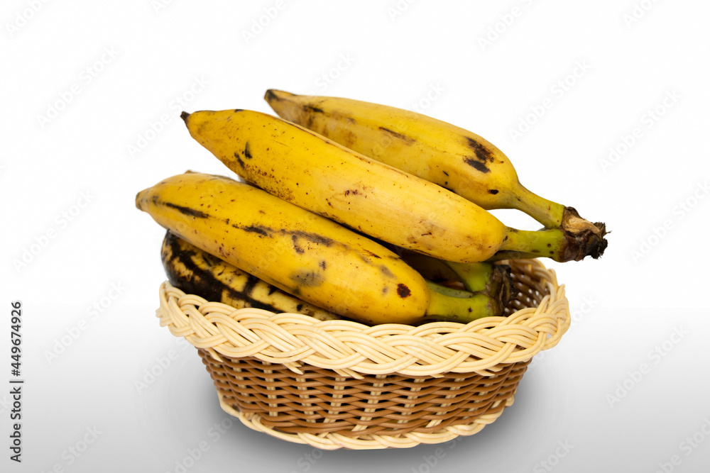 Kerala Ethapazham Or Plantain Banana In The Basket.Also Known As ...