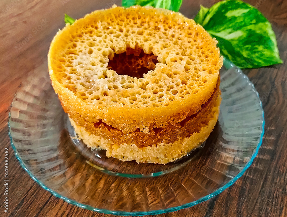 Popular and traditional Indian Rajasthani sweet dessert called Ghevar ...