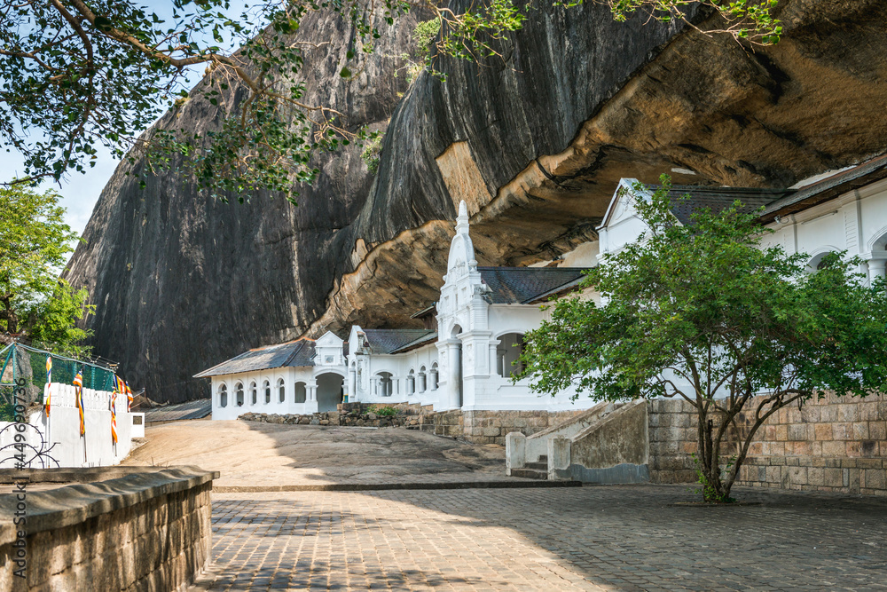 Dambulla Cave Temple or Golden Temple of Dambulla near Dambulla city ...