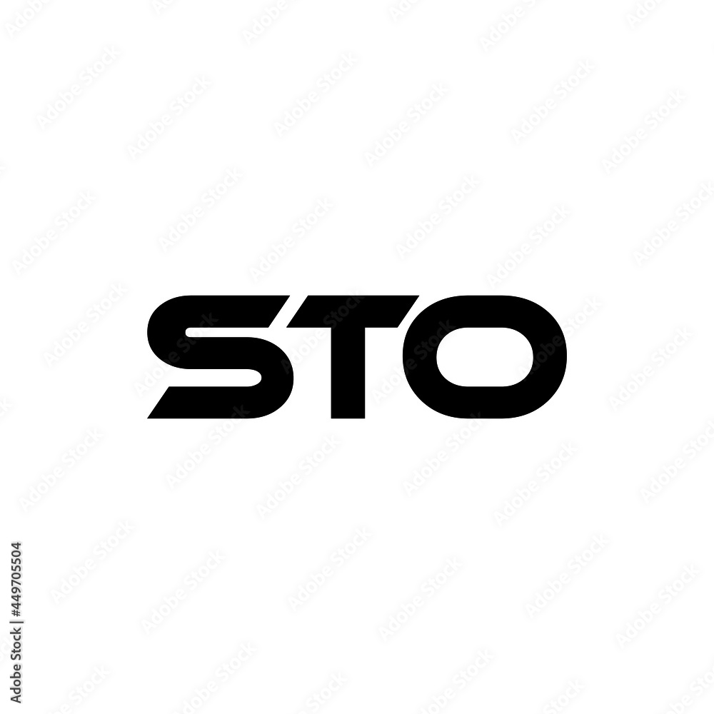 STO letter logo design with white background in illustrator, vector ...