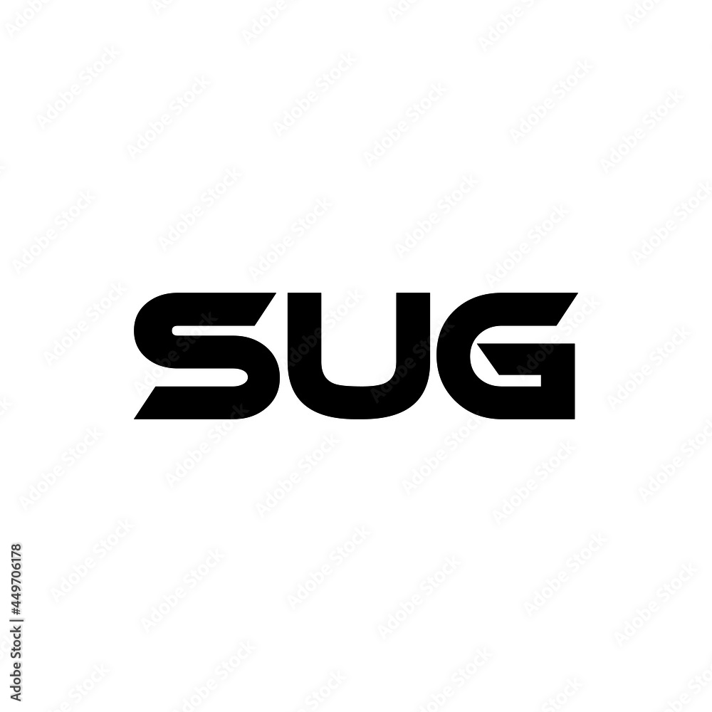 SUG letter logo design with white background in illustrator, vector ...