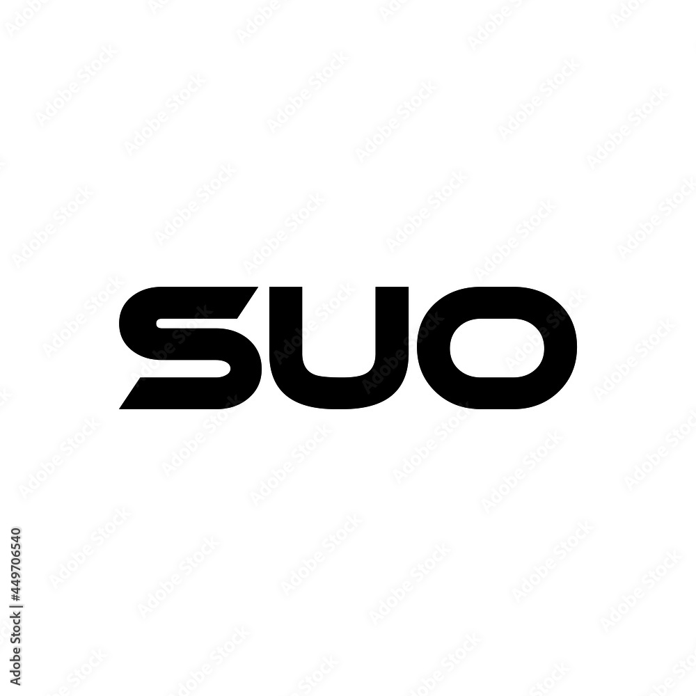 SUO letter logo design with white background in illustrator, vector ...