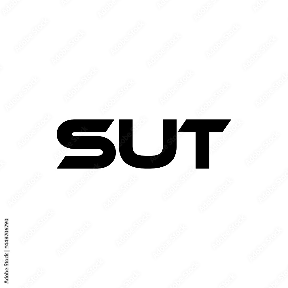 SUT letter logo design with white background in illustrator, vector logo modern alphabet font ...