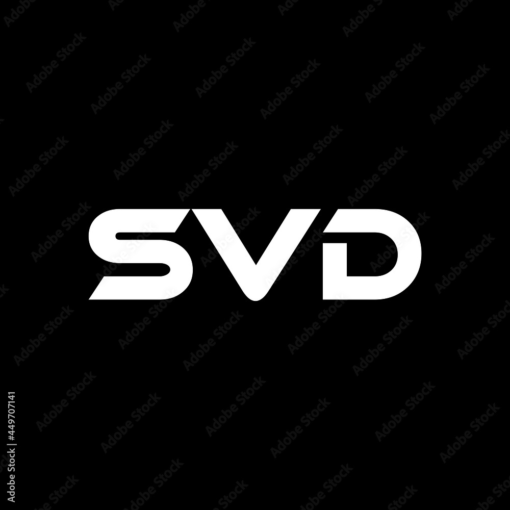 SVD letter logo design with black background in illustrator, vector ...