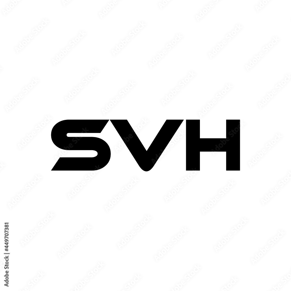 SVH letter logo design with white background in illustrator, vector ...