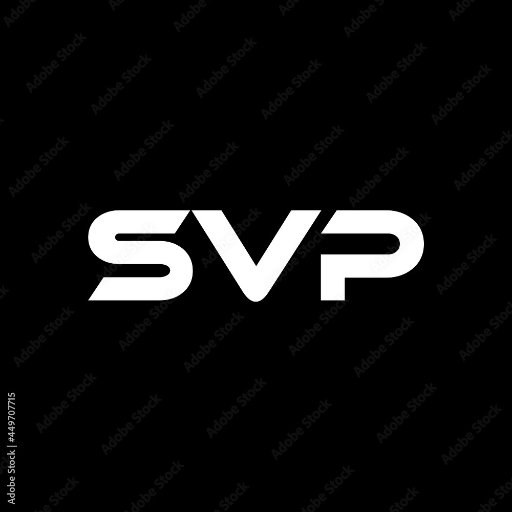 SVP letter logo design with black background in illustrator, vector ...