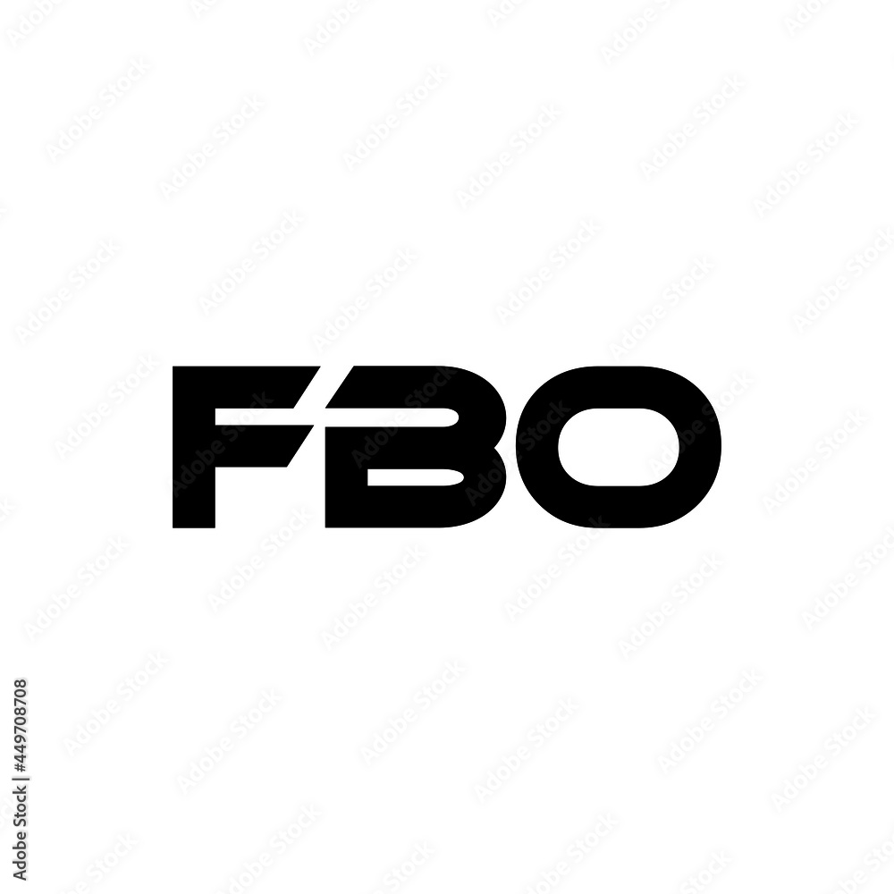 FBO letter logo design with white background in illustrator, vector ...