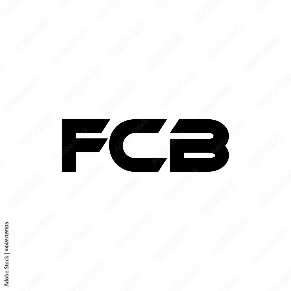 FCB letter logo design with white background in illustrator, vector ...