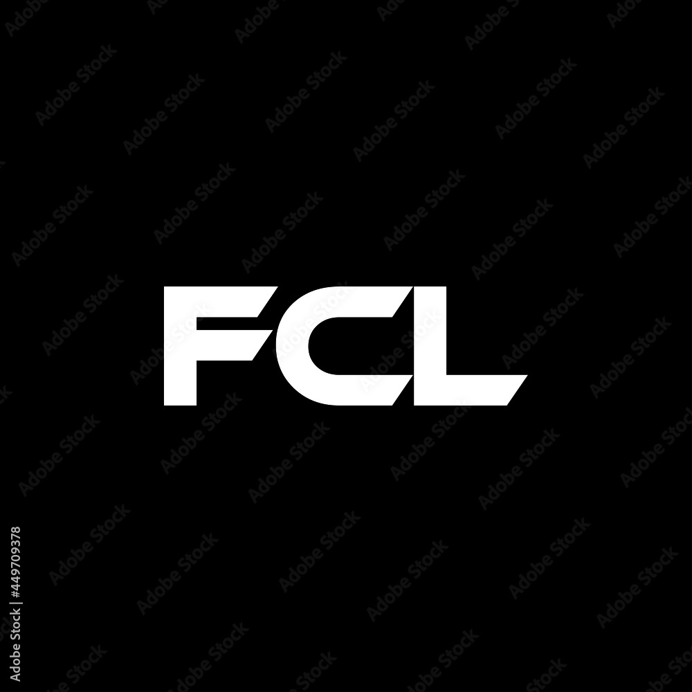 FCL letter logo design with black background in illustrator, vector ...