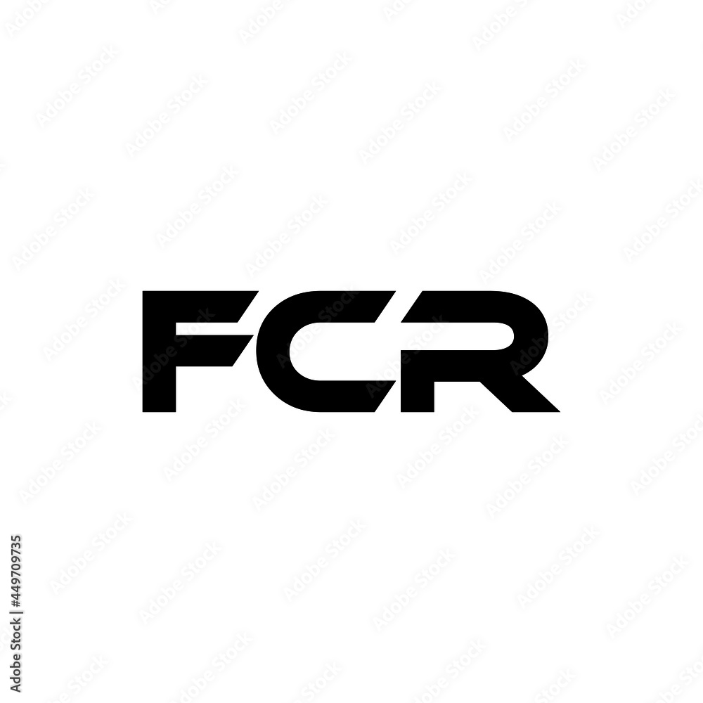 FCR letter logo design with white background in illustrator, vector ...