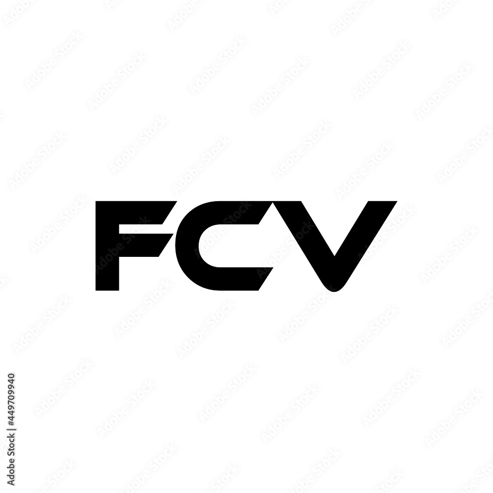FCV letter logo design with white background in illustrator, vector ...