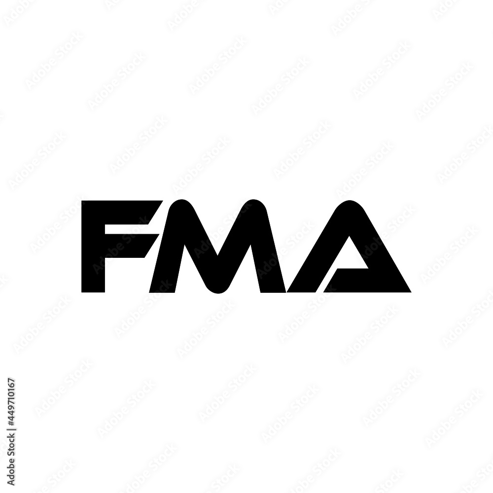 FMA letter logo design with white background in illustrator, vector ...