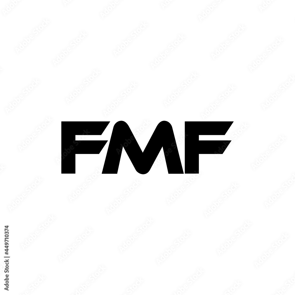 FMF letter logo design with white background in illustrator, vector ...