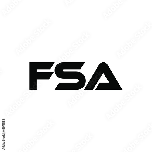 FSA letter logo design with white background in illustrator, vector ...