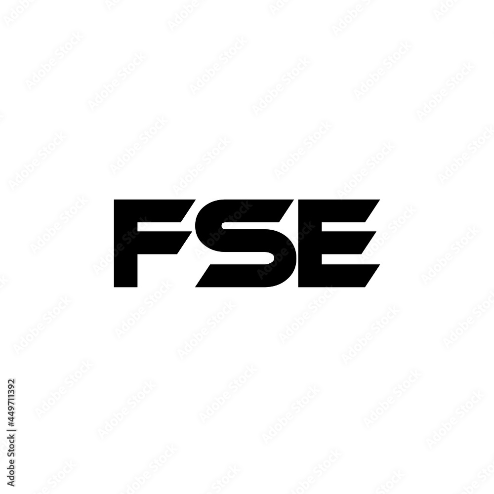 FSE letter logo design with white background in illustrator, vector ...
